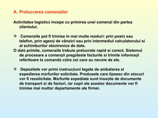Logistica si distributia marfurilor | PPT
