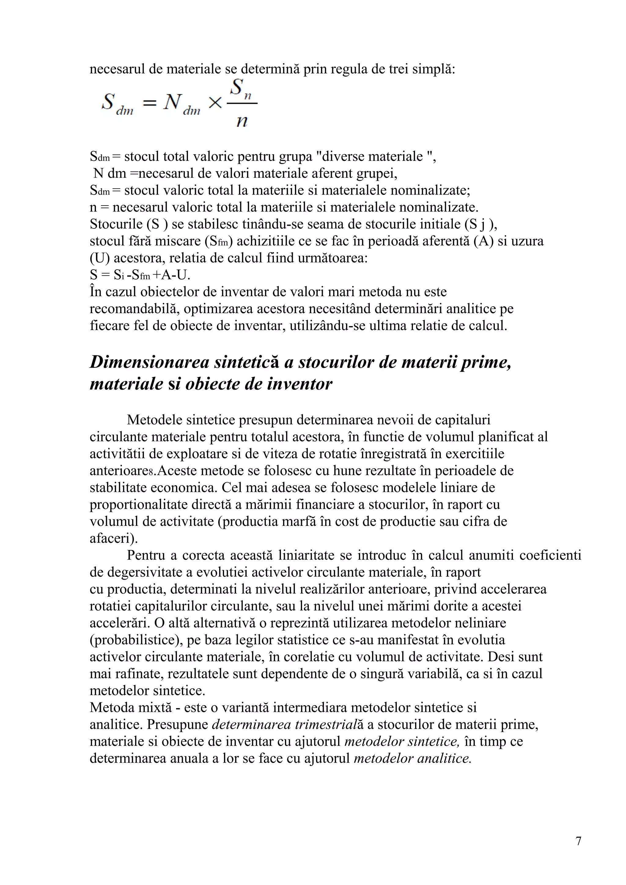 Logistica stocurilor | DOC