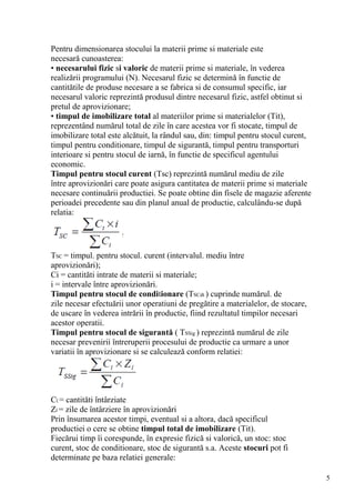 Logistica stocurilor | DOC
