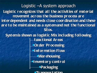 Logistic management | PPT