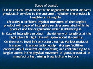 Logistic management | PPT