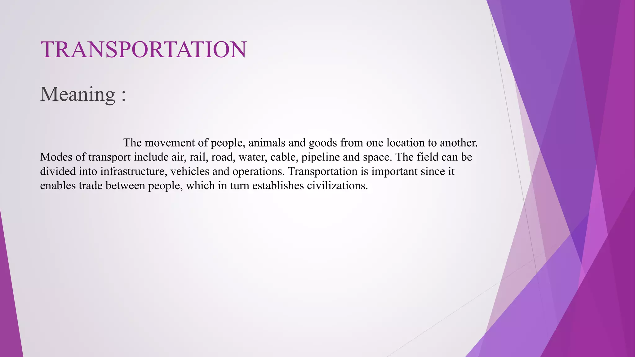 Transportation | PPTX