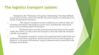 Logistic management PPT | PPT