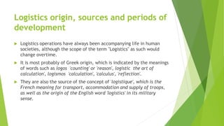 Logistic management PPT | PPT