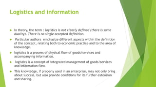 Logistic management PPT | PPT