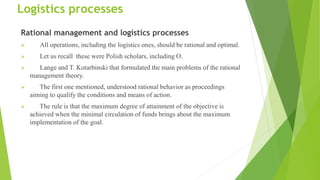 Logistic management PPT | PPTX
