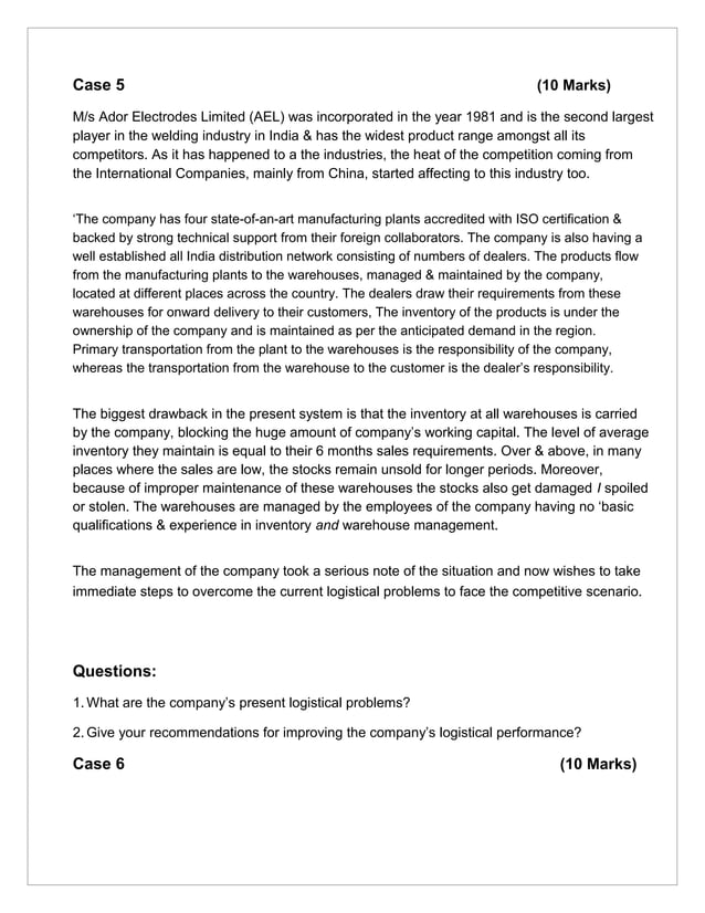 Logistic management | PDF