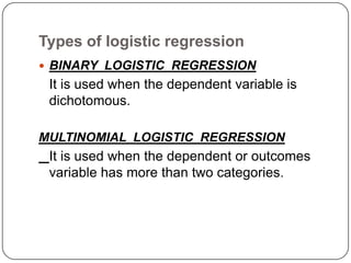 Logistic regression | PPTX
