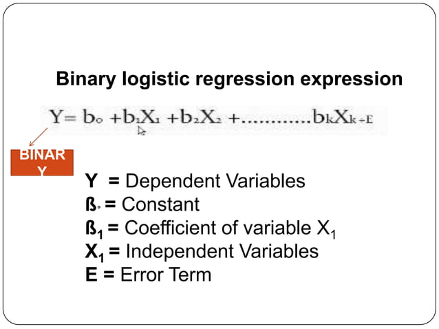 Logistic regression | PPTX | Technology & Computing
