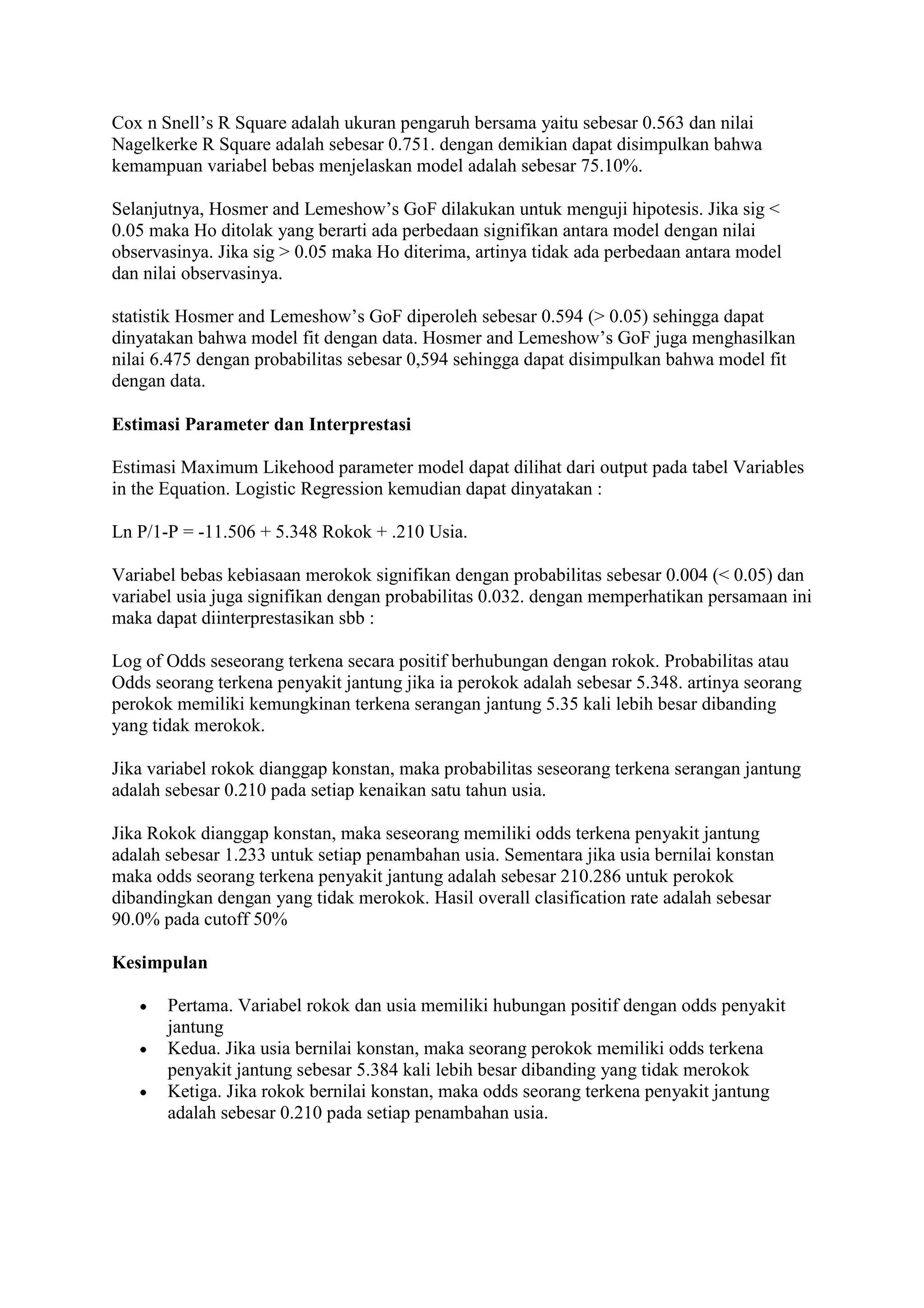 Logistic regression | DOCX