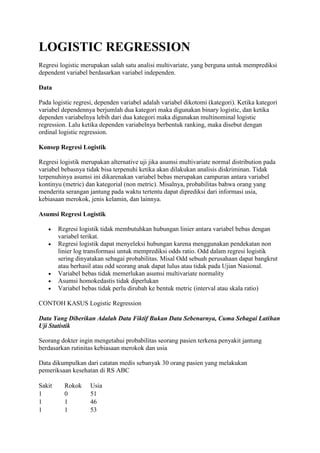 Logistic regression | DOCX