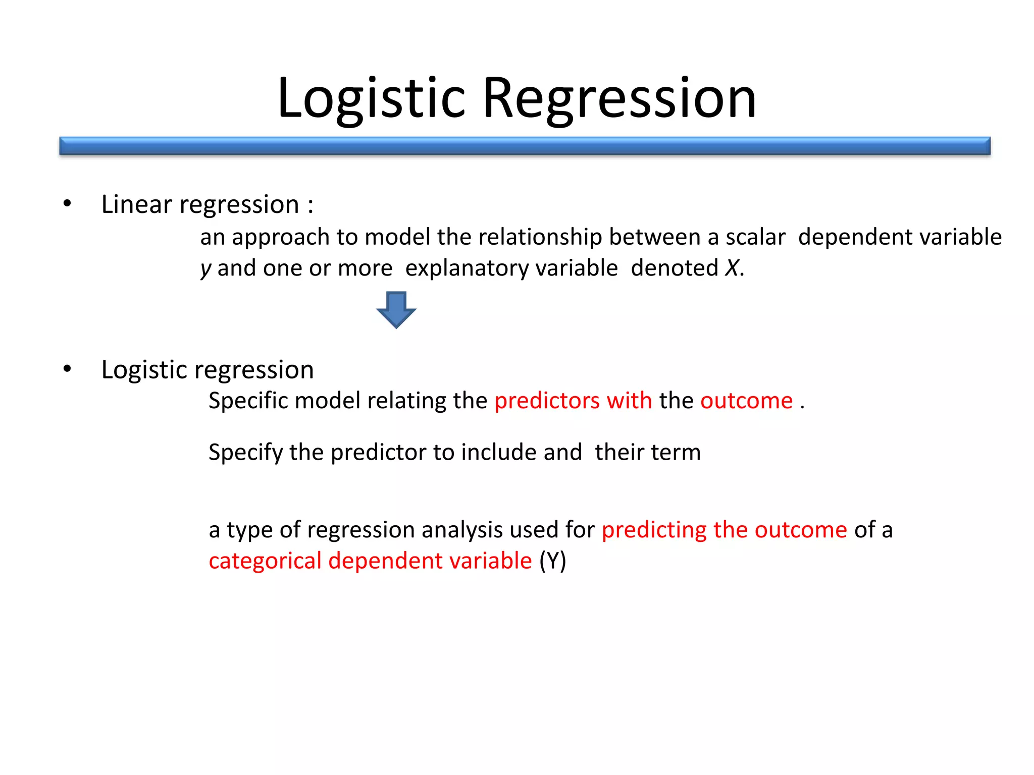 Logistic regression | PPTX