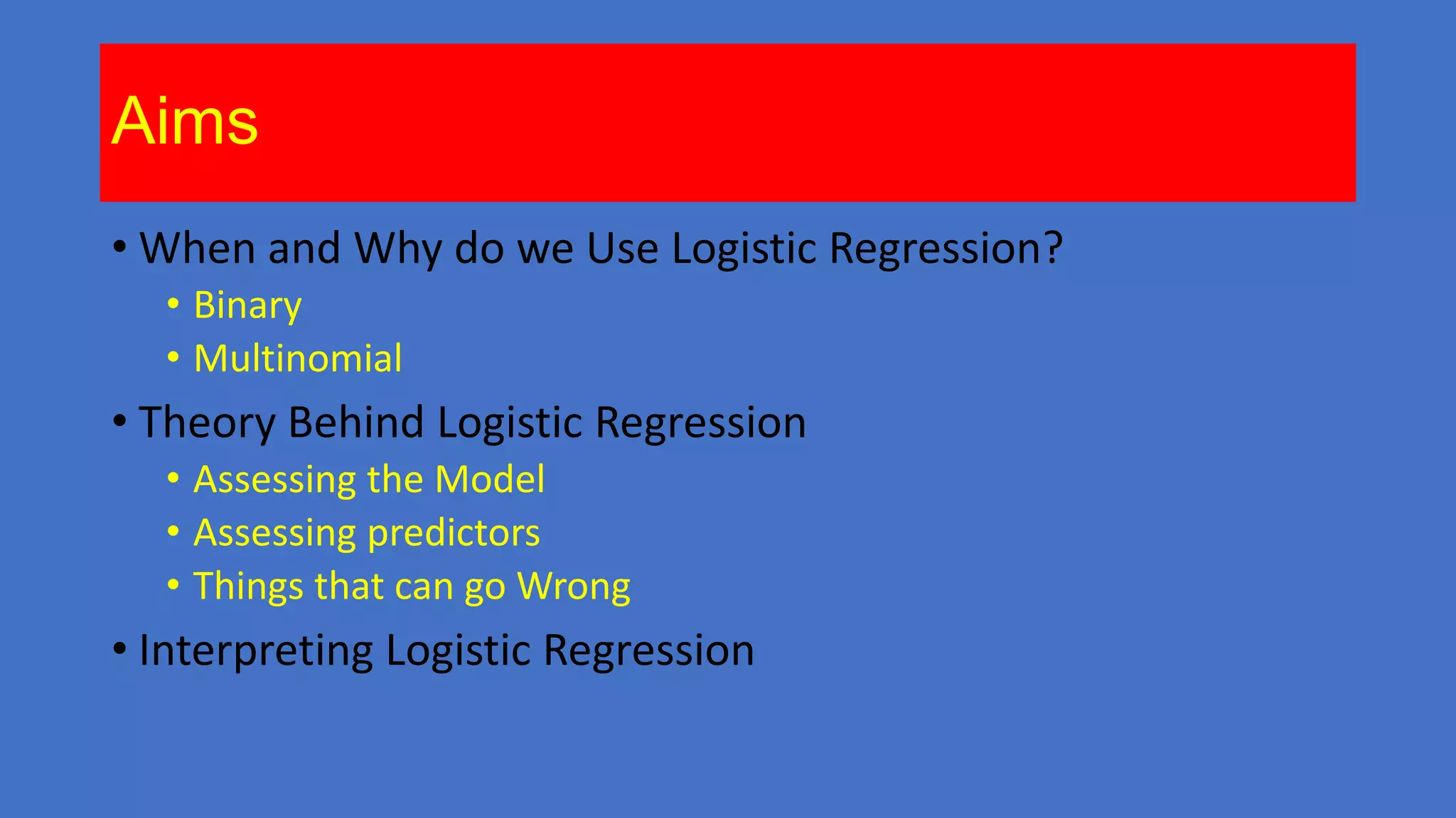 Logistic regression | PPTX
