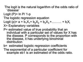 Logistic regression | PPT | Infectious Diseases | Diseases and Conditions