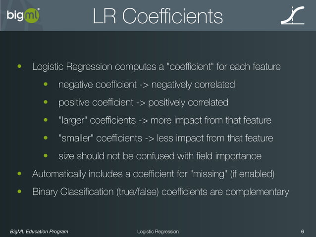 BigML Education - Logistic Regression | PPT