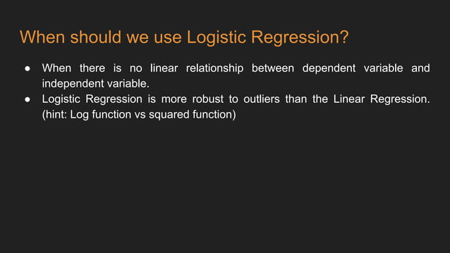 Logistic regression : Use Case | Background | Advantages ...