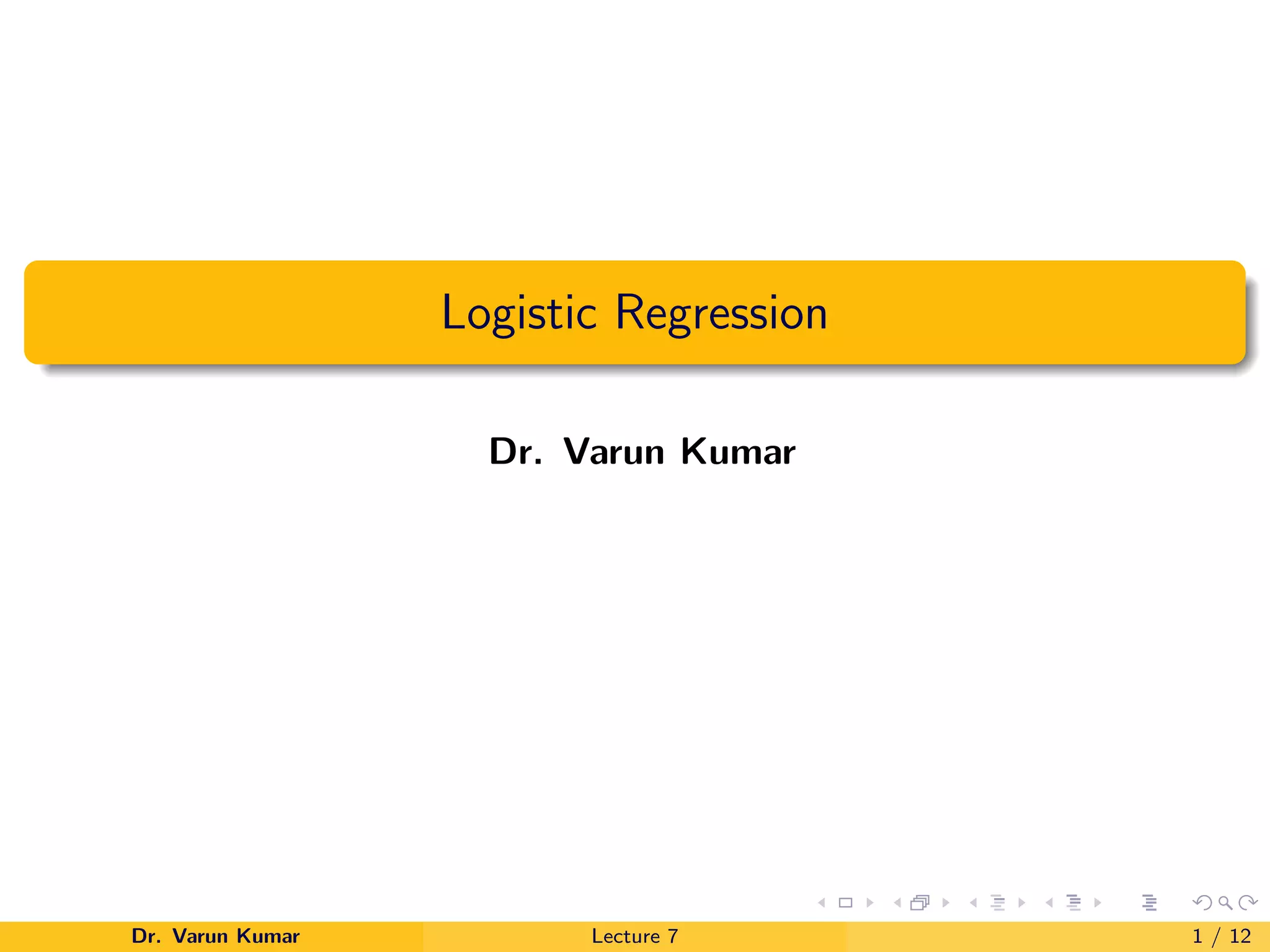 Logistic regression | PDF