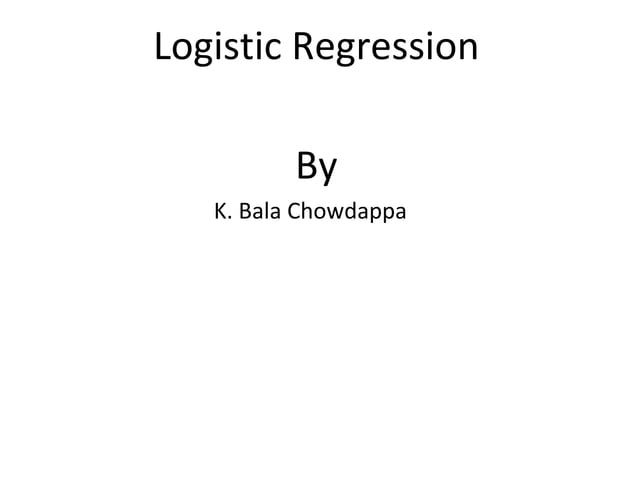 Logistic regression.ppt