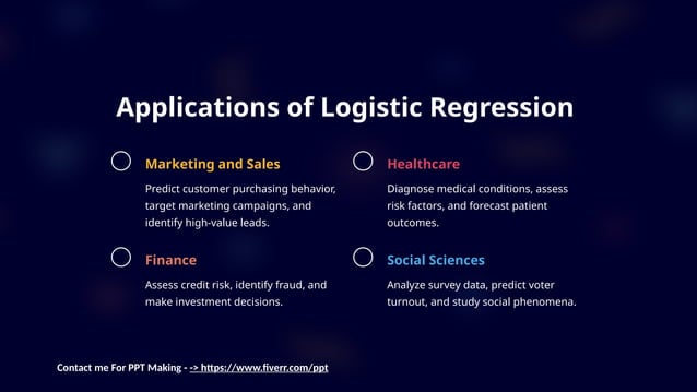 logistic regression in Data science Presentation | PPTX