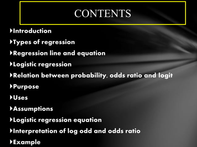 Logistic regression with SPSS examples | PPTX | Physics | Science
