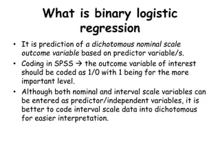 Logistic regression analysis | PPTX