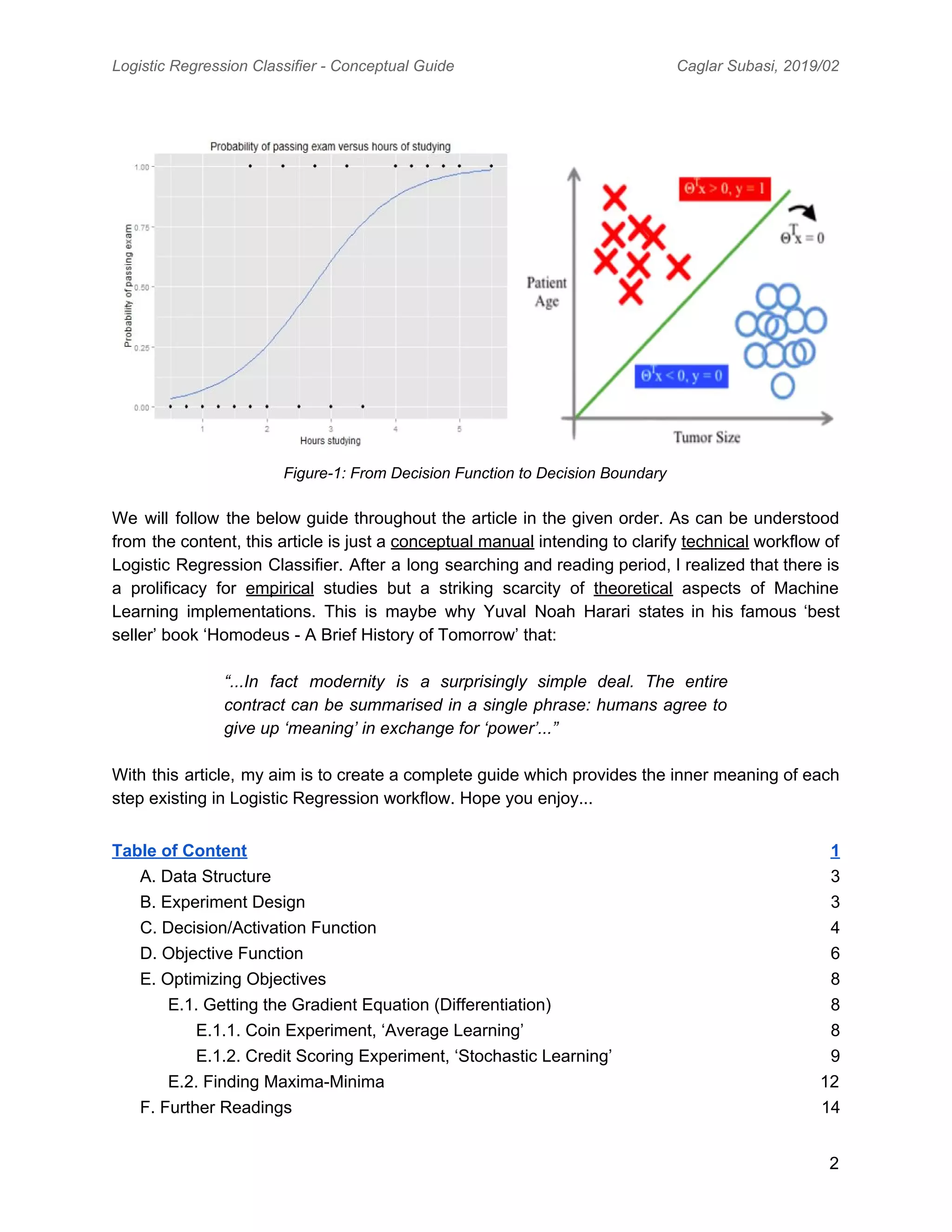 Logistic Regression Classifier - Conceptual Guide | PDF