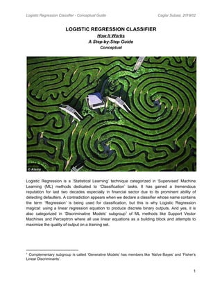 Logistic Regression Classifier - Conceptual Guide | PDF