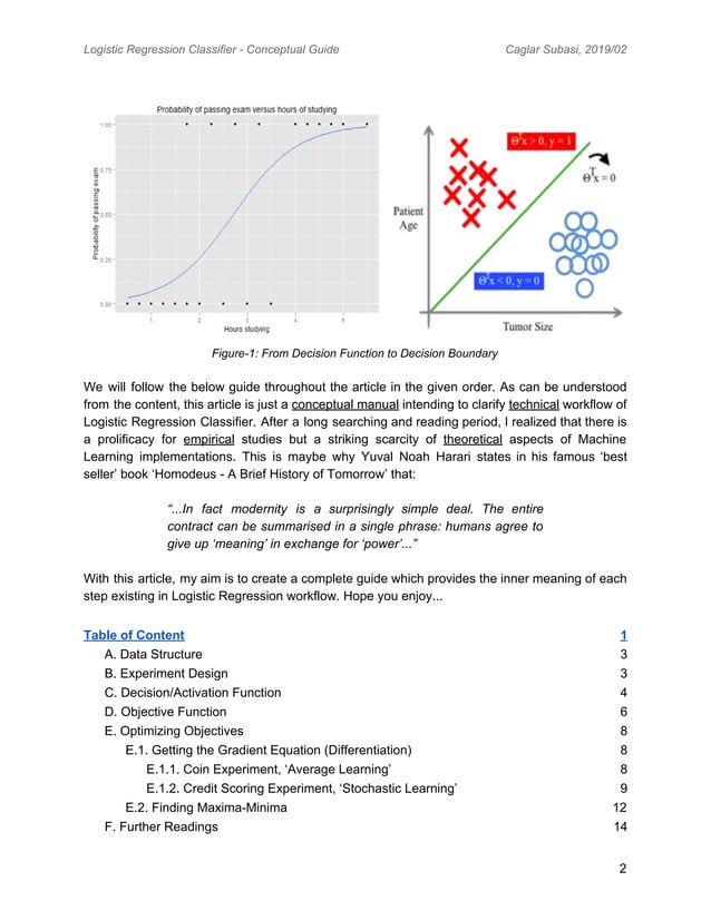 Logistic Regression Classifier - Conceptual Guide | PDF