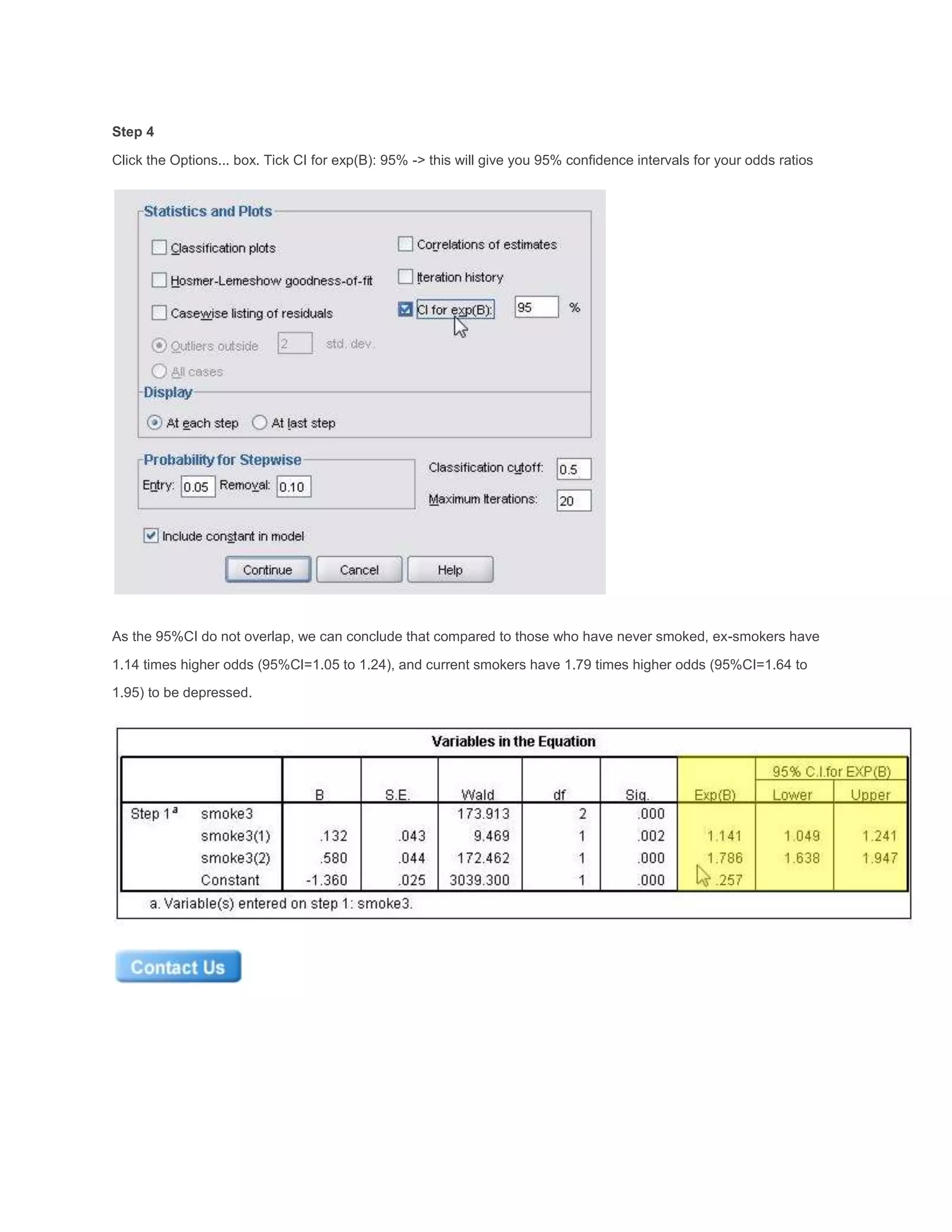 Logistic regression in spss | PDF