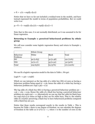 Logistic regression teaching | PDF