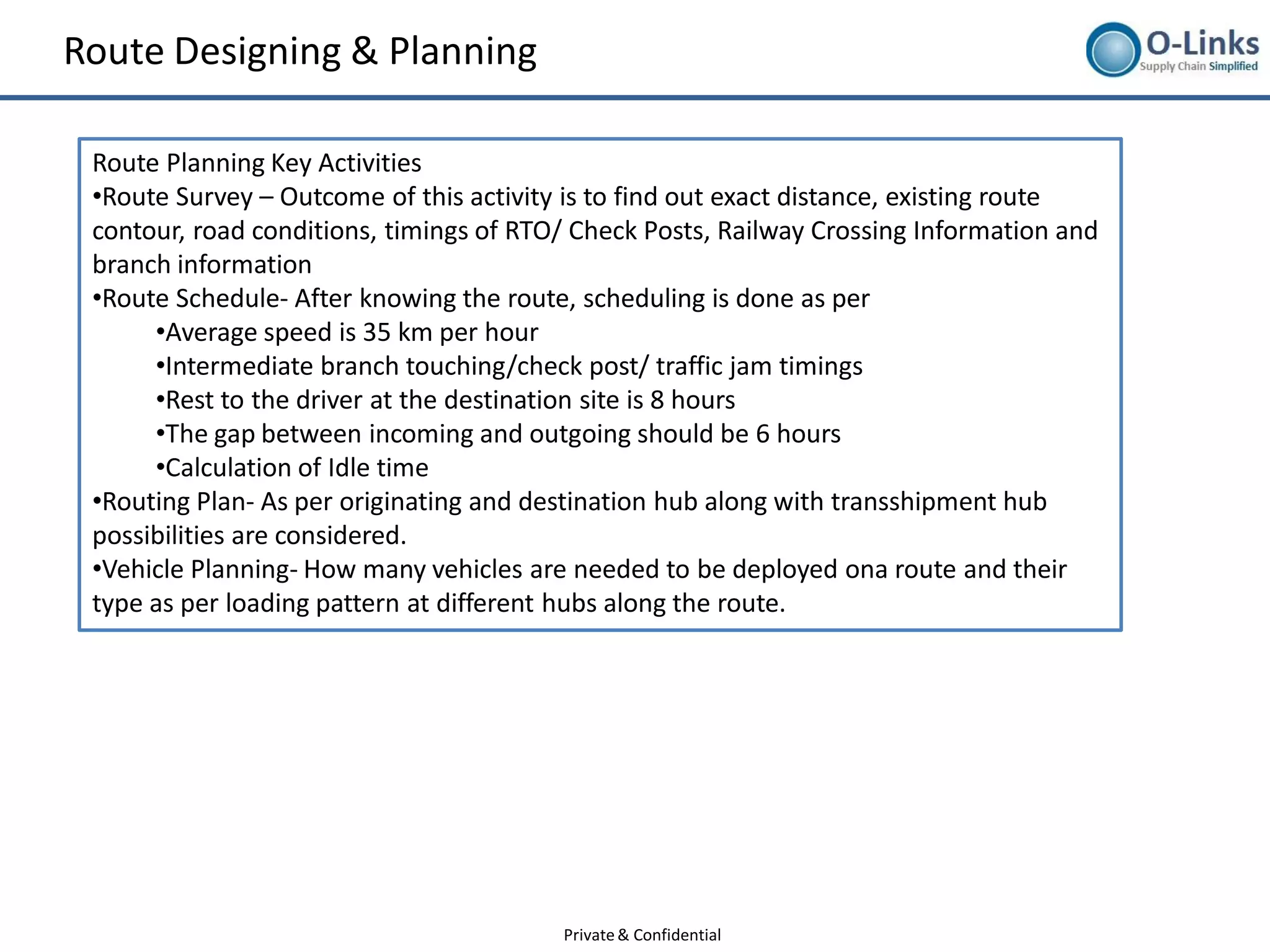 Logistic route rationalization and optimization | PPT