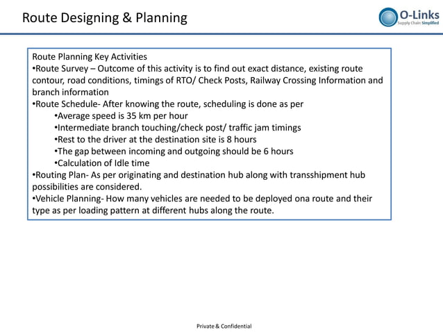Logistic route rationalization and optimization | PPT