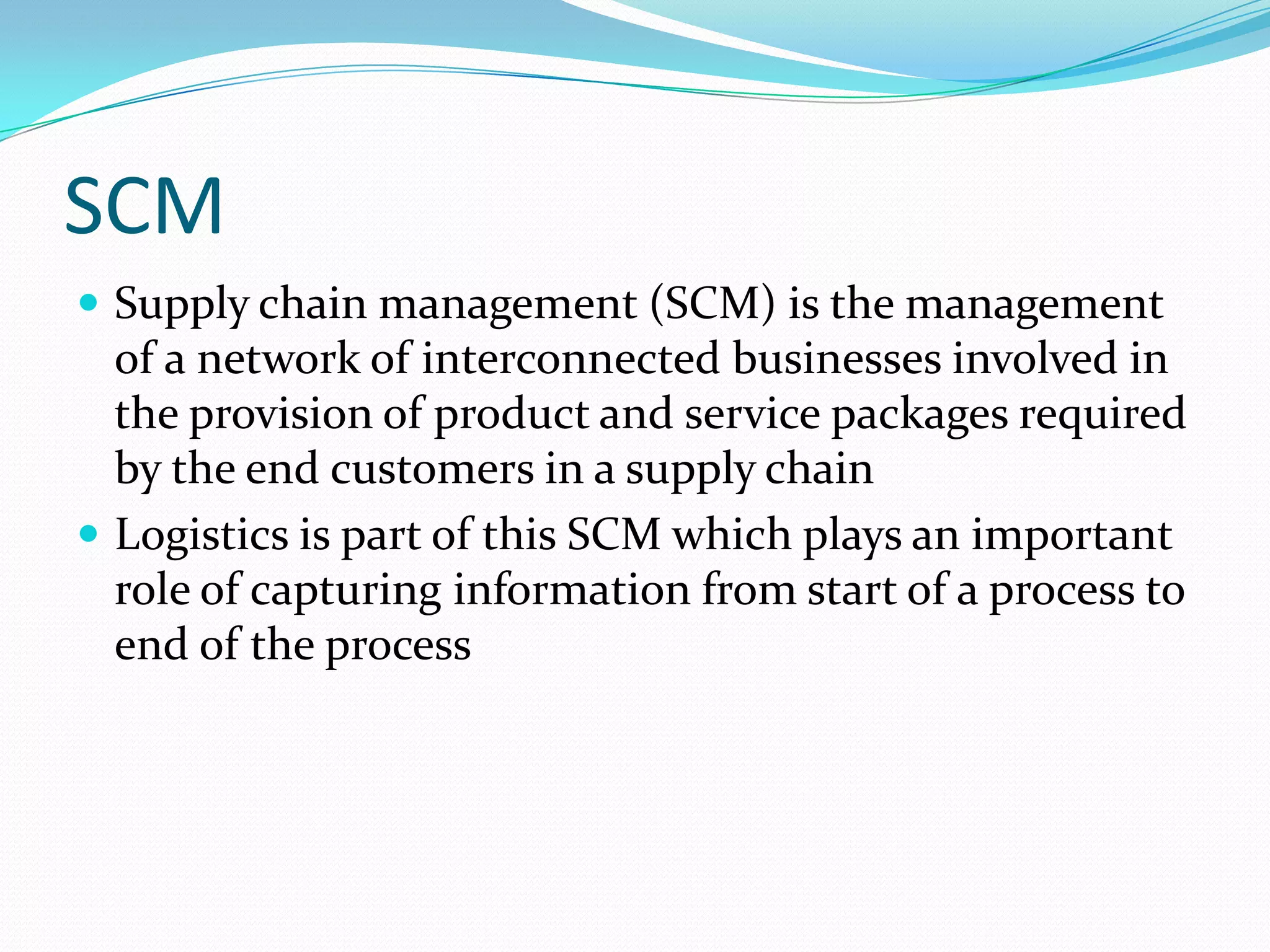 Logistics presentation for acadamics | PPTX