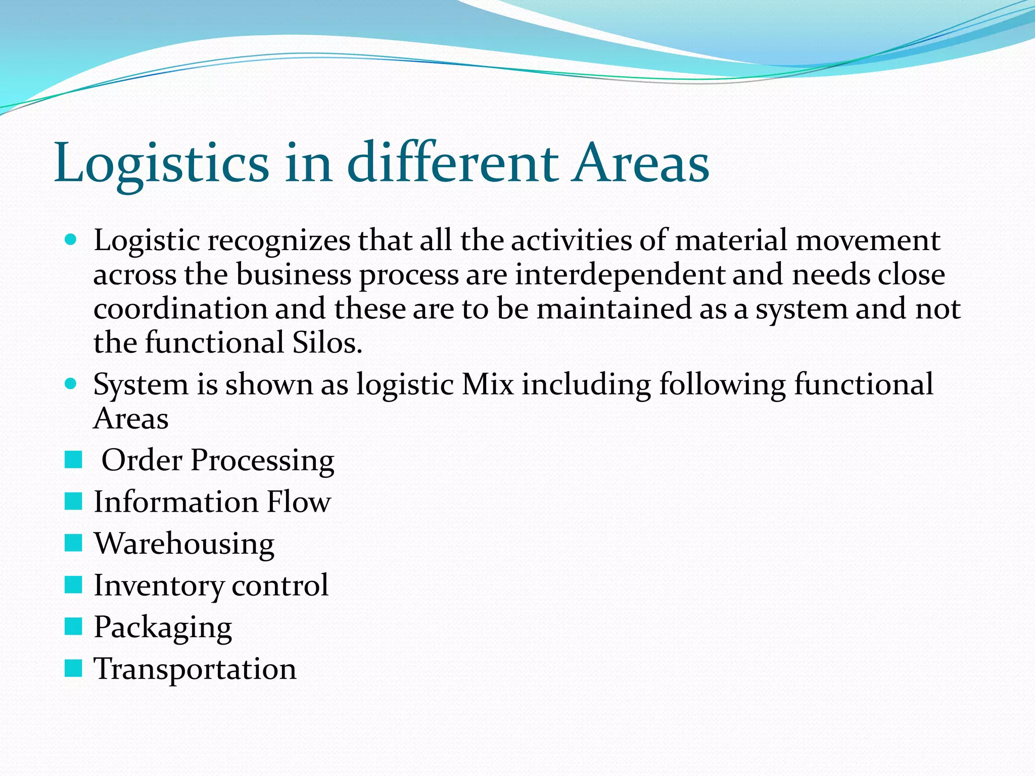 Logistics presentation for acadamics | PPTX