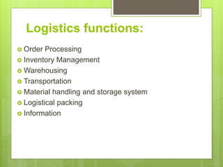 Logistics management | PPT