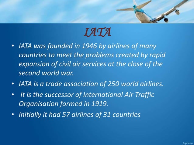 IATA | PPTX | Air Travel | Travel Type