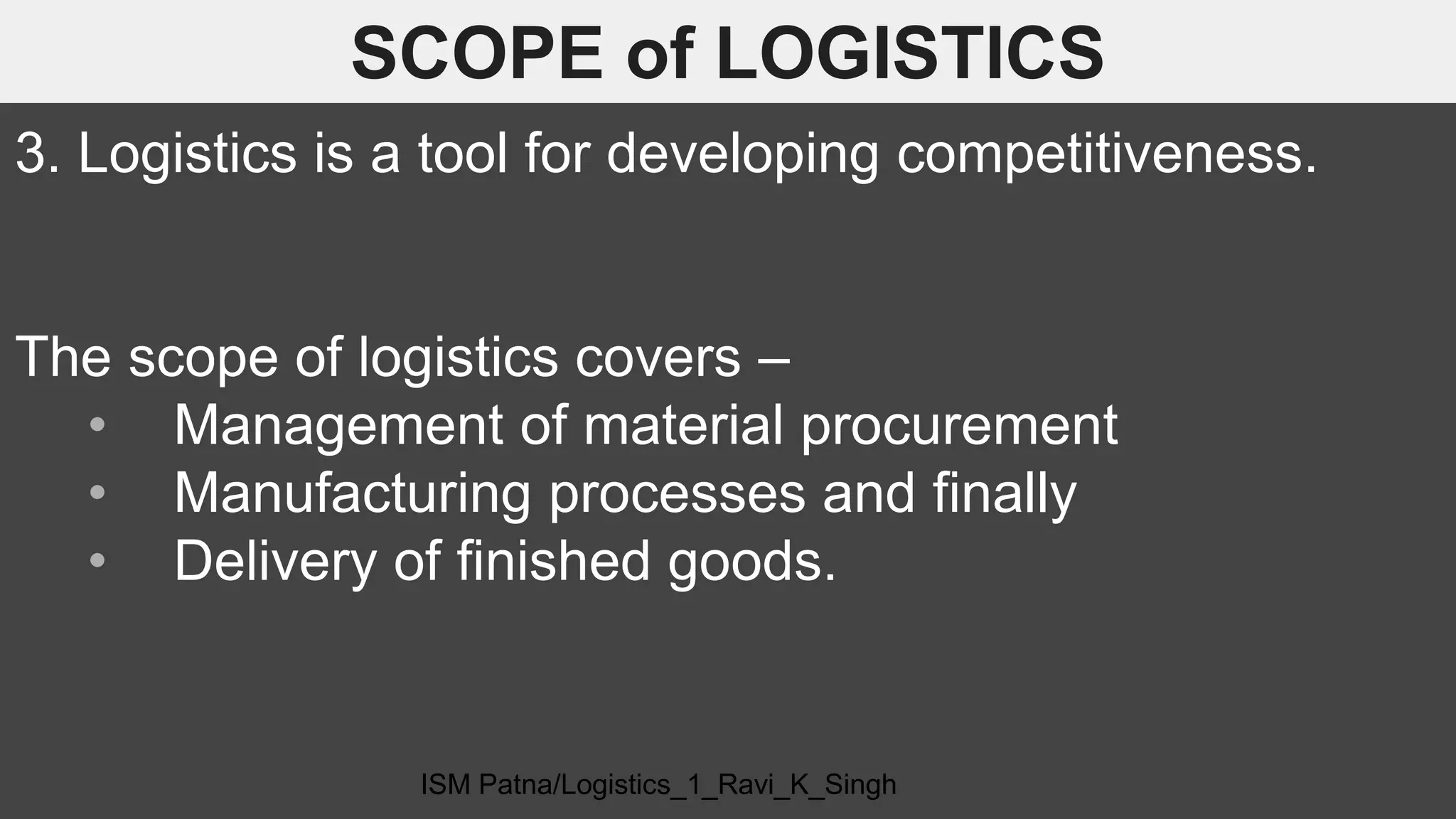 Logistics lecture-1 introduction to logistics-1 | PPTX