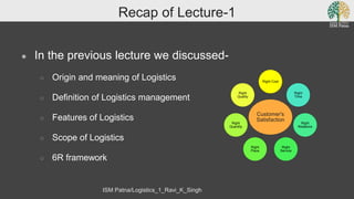 Logistics lecture-2 introduction to logistics-2 | PPTX