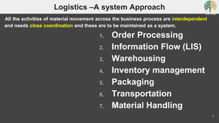 Logistics lecture-3 introduction to logistics-3 | PPTX | Logistics ...