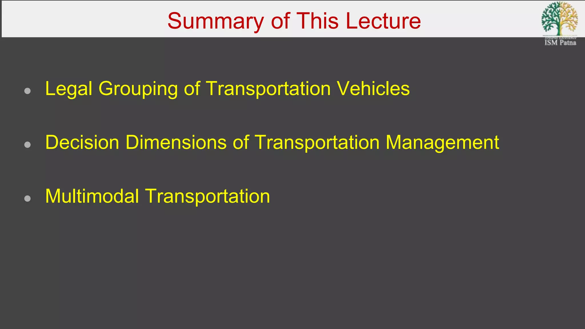 Logistics lecture-6 transportation-3 | PPTX