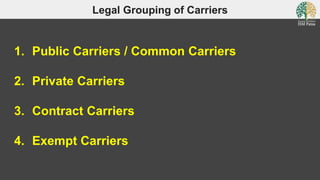 Logistics lecture-6 transportation-3 | PPTX