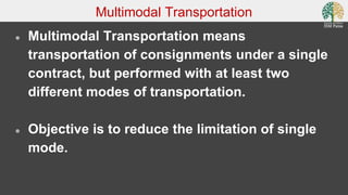 Logistics lecture-6 transportation-3 | PPTX