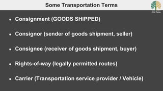 Logistics lecture-9 transportation-containerisation | PPTX