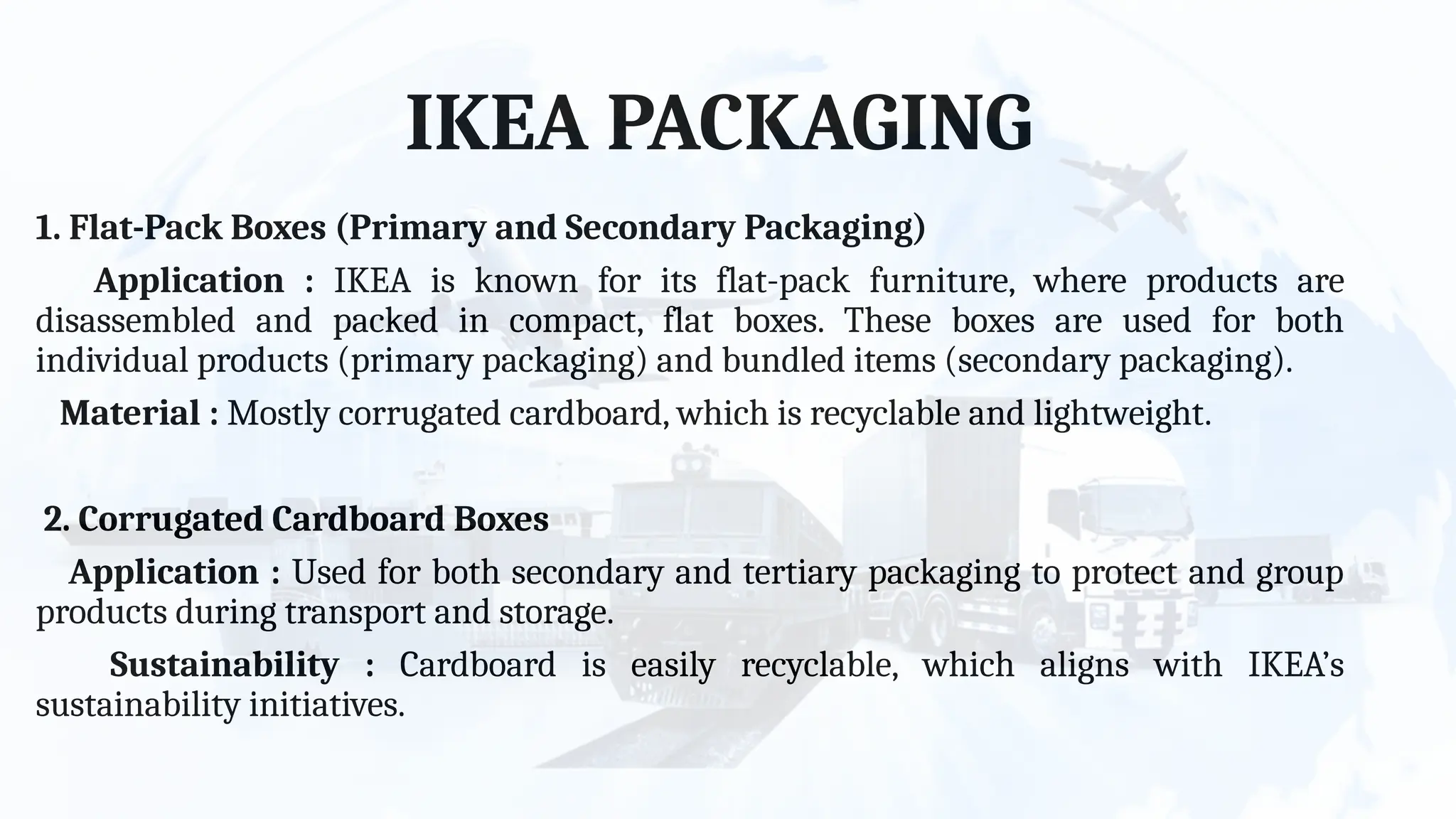 Types of logistics packaging in supply chain management | PPTX