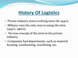 Logistics management | PPTX