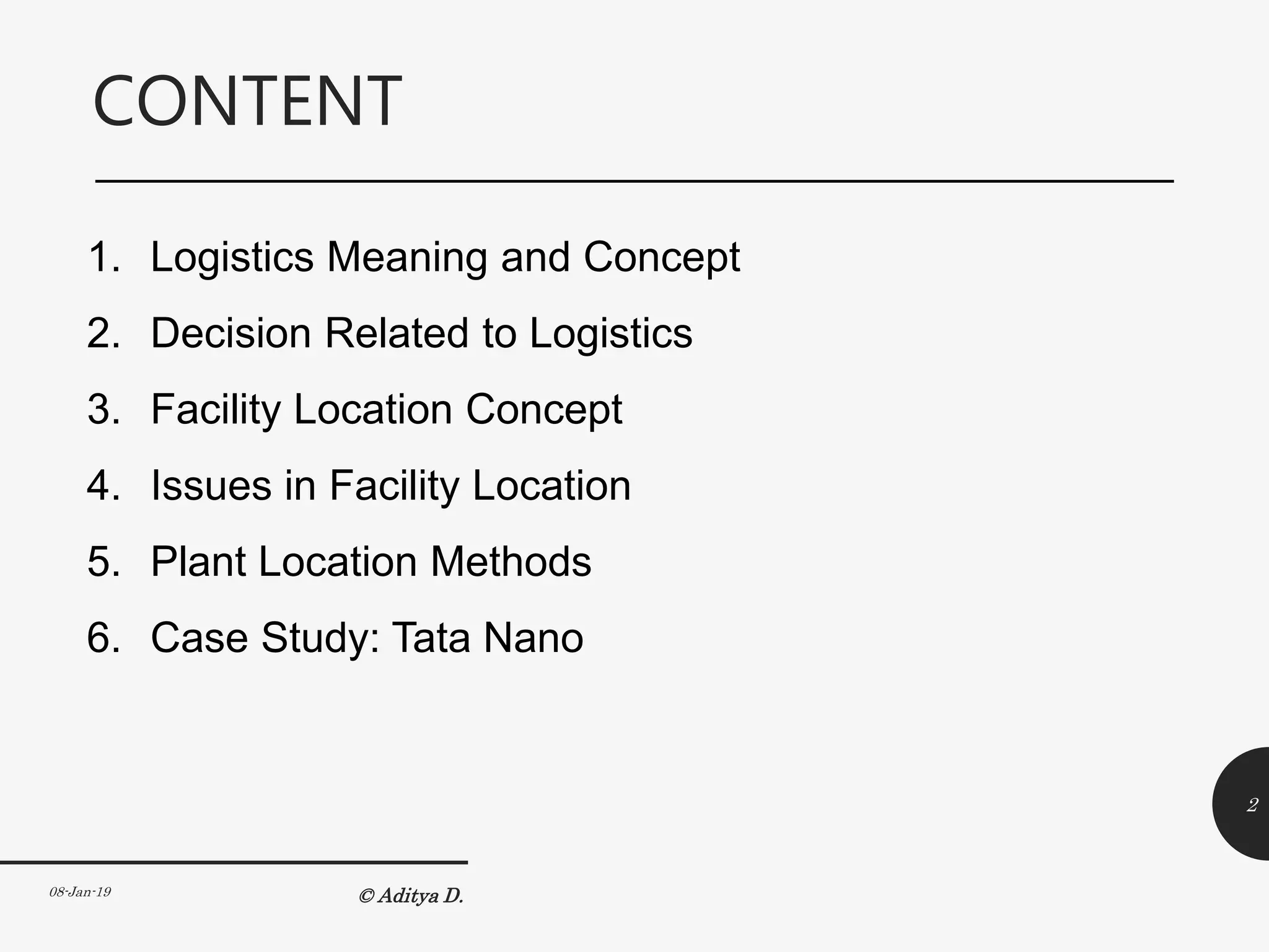 Logistics and Facility Location | PPTX