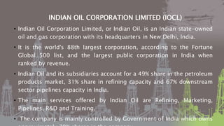 Logistics and supply chain of IOC & ONGC | PPTX