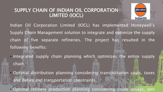 Logistics and supply chain of IOC & ONGC | PPTX