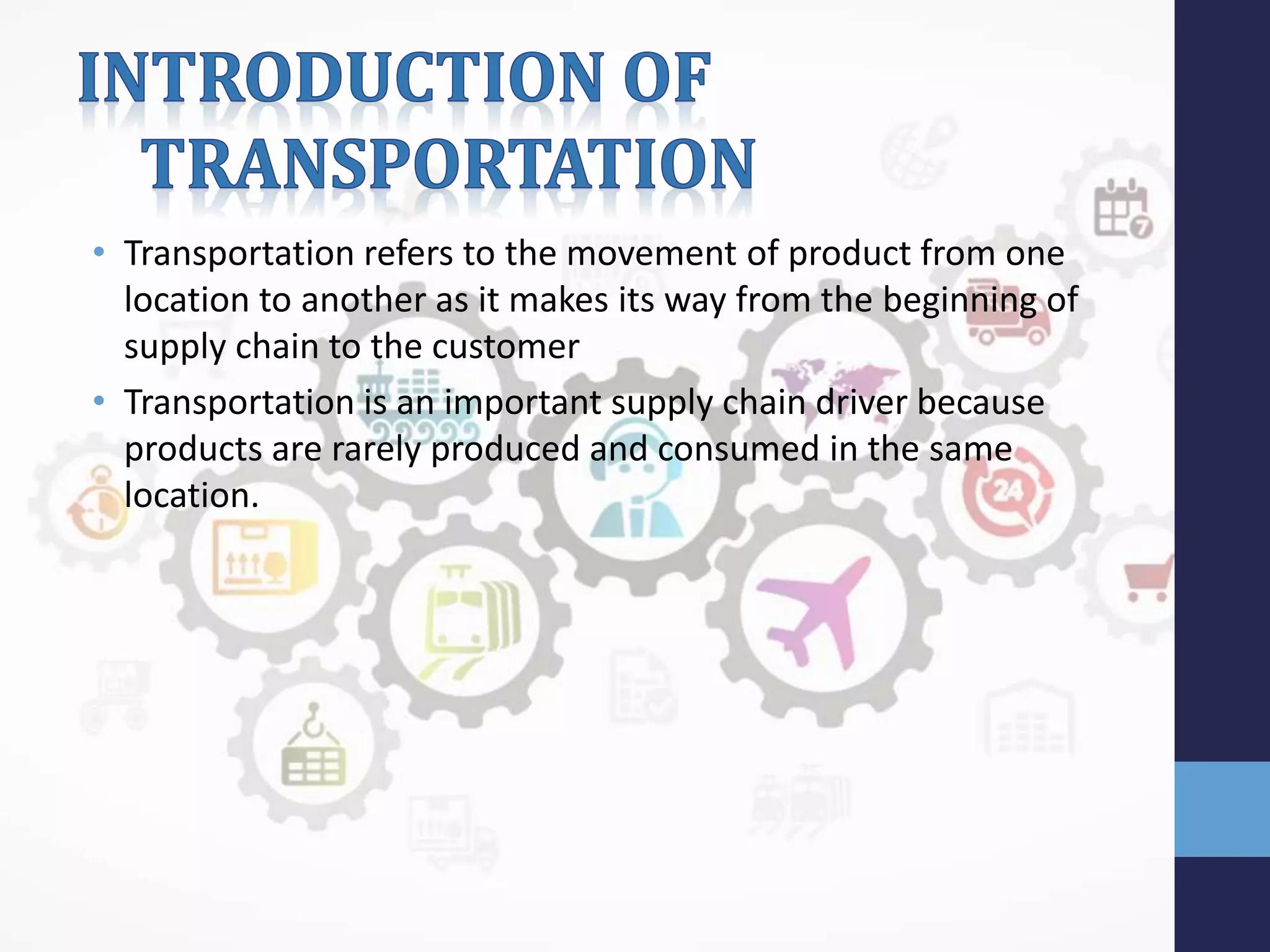 Presentation on Logistics and transportation Management, Objectives ...