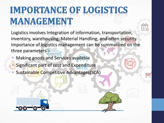 Presentation on Logistics and transportation Management, Objectives ...